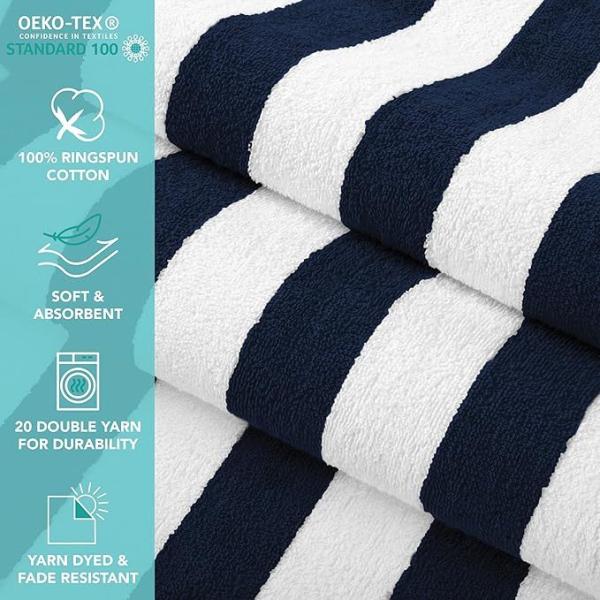 Quality Skin Friendly Custom Beach Towels Cotton Beach Blanket 30*70 Inch for sale