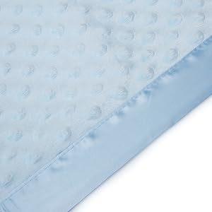 Two-layer construction of Minky Dot Blanket