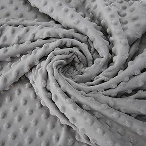 Close-up of premium minky dot fabric texture