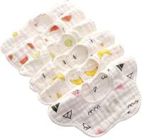 Quality 6-Piece Absorbent Muslin Bibs Skin Friendly Multiple Colors For Easy Washing for sale