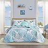 China Coastal Full Queen Reversible Microfiber Quilt Set with 2 Shams for sale