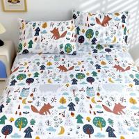 China Teens Foxes Microfiber Sheet Set Deep Pocket 16 Inch Breathable Wrinkle Free Soft Bedding for sale