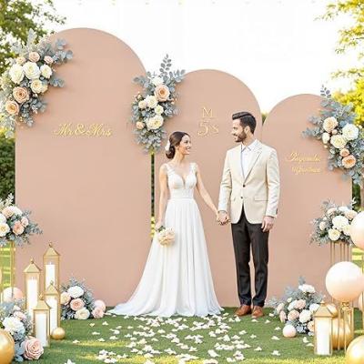 China 3 Piece Nude Arch Covers ,Spandex Arch Backdrop Cover for Wedding、 Baby Shower 、Birthday Party for sale