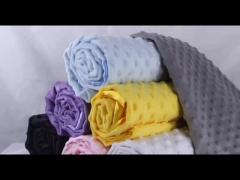 Baby Soft Minky Dot Blanket Grey 40*30 Inches Multifunctional Blanket With Silky Satin Backing