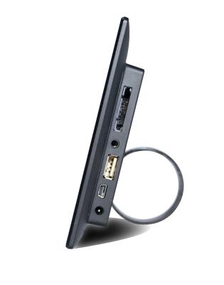 中国 黒い HD 7 ミラー カバーが付いているインチの壁の台紙 LCD デジタルの写真フレーム 販売のため