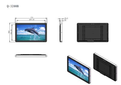 China Vidro interno da têmpera Signage fixado na parede 110V-240V 50/60HZ de 32 Digitas da polegada à venda