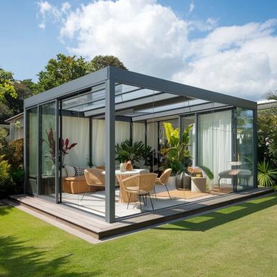 China Aluminium Retractable Conservatory Solarium  Conservatory Sunroom Window Making Materials Laminated Impact-Resistant Outdoor for sale