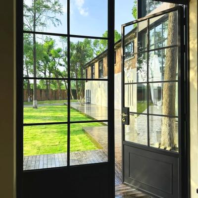 China High Quality Customized Aluminum Alloy French Door Window Fabrication Machinery French Design 5-Year Warranty for School Use for sale