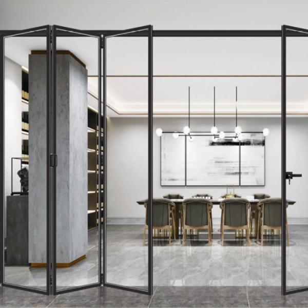 Quality Hurricane Folding Doors Aluminum Framed Doors Storm Protection Folding Doors Aluminum windows and Door Fabrication Machinery for sale