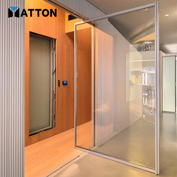 Quality High Quality Modern Thermal Break Aluminum Pivot Door High End Entry Front Doors with Soundproof Glass for Villa & Apartment for sale