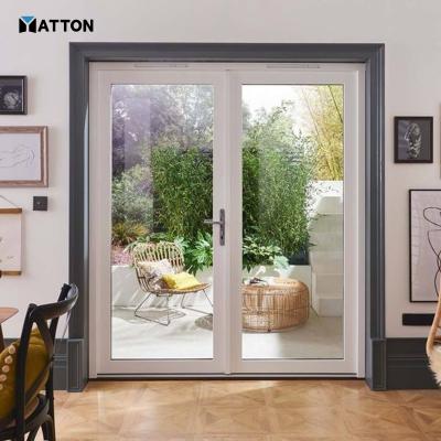 China Modern Narrow Frame Aluminum Waterproof Soundproof Slim Profile Large View Glass Casement Door for Home Kitchen School for sale
