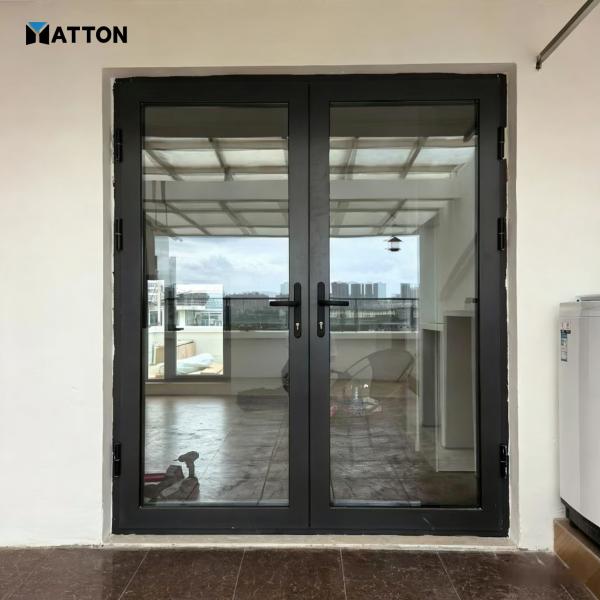 Quality Customized Modern Waterproof Aluminum Alloy Door  Casement Door for Exterior Entry Hotel & Mall Use for sale