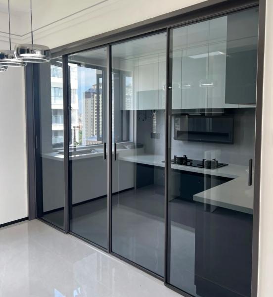 Quality Heavy Duty High-performance Aluminum Sliding Door Thermal Insulation Hurricane Proof Soundproof Features Kitchen Bedroom for sale