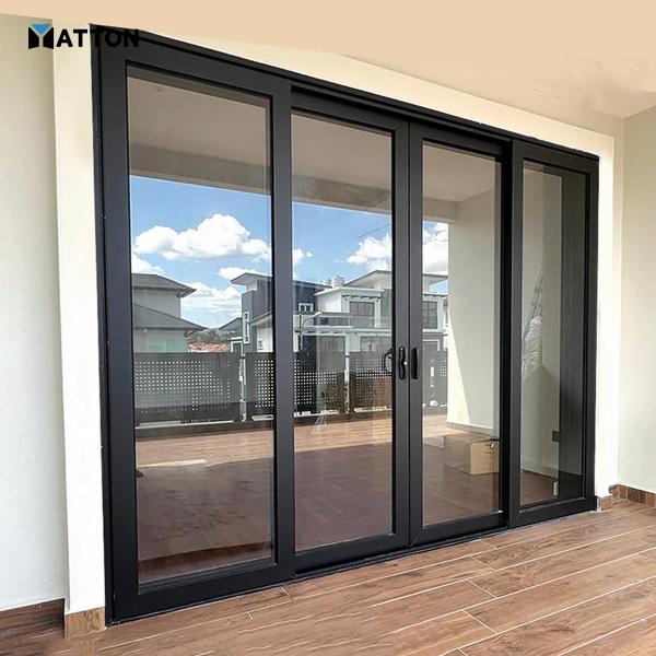 Quality Large View Aluminum Heavy Sliding Door Weather Resistant Outdoor Sliding Patio Door Aluminium Window Making Materials for sale