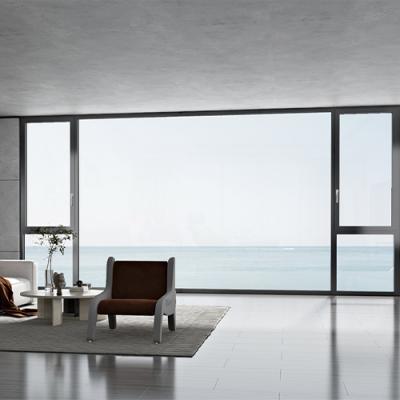 China Manufacturer's Direct Aluminum Alloy Casement Window with Magnetic Screen Double-layer Tempered Glass Soundproof for Bathroom for sale