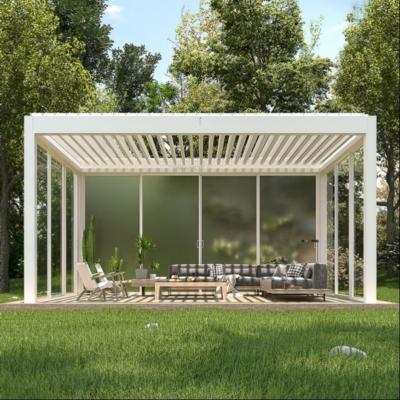 China Aluminum Alloy Electric Adjustable Pergola Canopy with Electric Sun Louvered Roof-Eco-Friendly Durable Wind Resistant Garden for sale