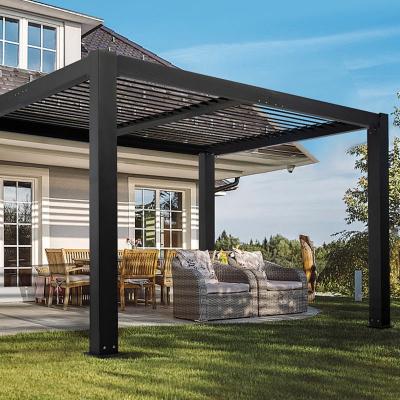 China Opening Roof Pergola Adjustable Waterproof Garden Motorized Pavilion Gazebo Aluminum Alloy Luxury Customized Eco-Friendly for sale