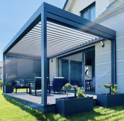 China YATTON Professional-grade Bioclimatique Aluminum Electric Adjustable Pergola Outdoor Pavilion Exterior Gazebo Eco-Friendly for sale