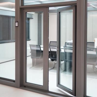 China Custom Modern Style Interior Aluminum Swing Door Aluminum Door and Window Material Waterproof Design Double Doors for Office for sale