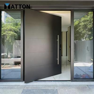 China Wholesale Price Aluminum Pivot Entry Door Factory Direct Modern Exterior Front Door Custom Size Available Apartment Villa for sale