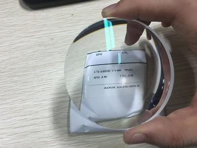 中国 極度の疎水性1.74枚の高い索引レンズ、防眩高い索引の非球面レンズ 販売のため