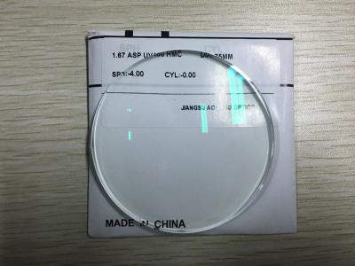 中国 1.67の氏7 UV400規定の接眼レンズ レンズの非球面の表面の韓国の単量体 販売のため