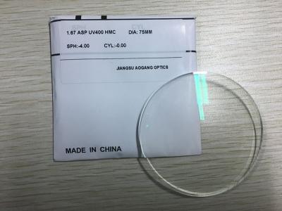 中国 1.67の氏7 UV400規定の接眼レンズ レンズの非球面の表面の韓国の単量体 販売のため