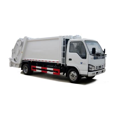 China Top design small compression garbage truck/compactor garbage truck with dustbin for ISUZU truck 6555X1980X2280 for sale