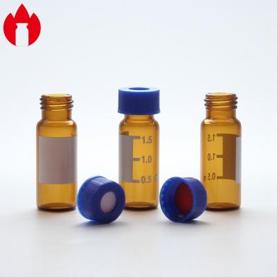 China 1.5ml Amber Screw Mouth Glass Vial met 9-425 Plastic GLB Laboratorium Te koop