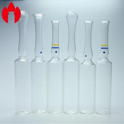 China 10ml Clear Neutral Borosilicate Glass Ampoule for Medical Injection for sale