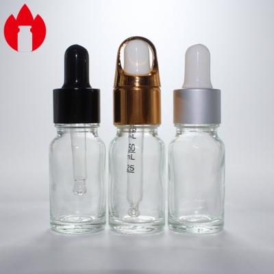 China 10ml Clear Cosmetic Essential Oil Dropper Glass Bottle Vial for sale