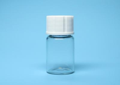 China 7ml Transparent Screw Top Vials Silk Screen Printing Surface With Screw Plastic Caps for sale