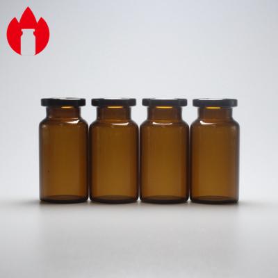 China 8ml Amber Tiny Premium Medicine Soda Lime Glass Bottle Vial Container for sale