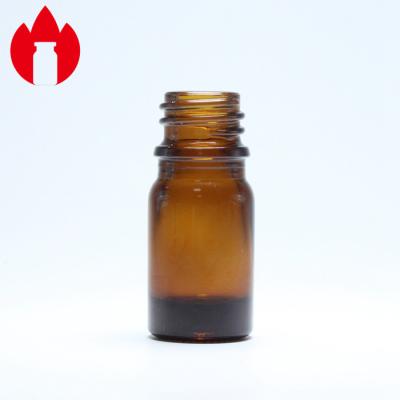 China Amber Glass 5ml Essential Oil Bottles With Dropper Cap for sale