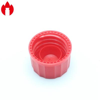 China 18mm PP Material Plastic Screw Caps Blue / Green Color With Inner Plug for sale