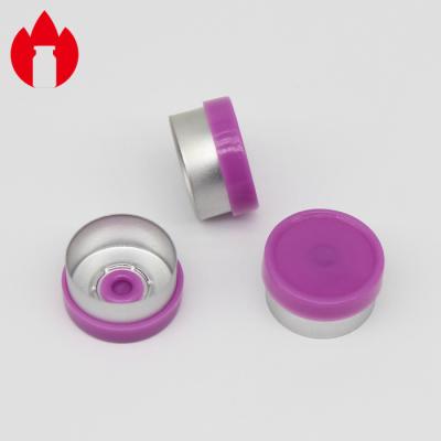 13mm 자주색 매끄러운 플랜지 주입 약제 유리제 작은 유리병 모자