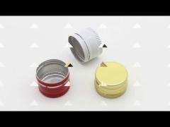 20mm Color Customized Two Pieces Crimp Aluminum Cover Cap With Ring-Pull