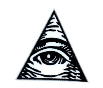 Cina Confine ricamato su ordinazione di Merrow del fondo del tessuto della saia della toppa di Horus del triangolo in vendita