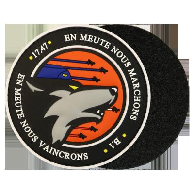 Cina 3D morbido ha alzato la toppa di gomma di gomma del PVC di Logo Patch Embossed Engraved per le forze armate in vendita