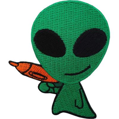 Cina Lo straniero ha ricamato il ferro sul UFO Martian Badge For Jacket dello spazio della NASA delle toppe in vendita