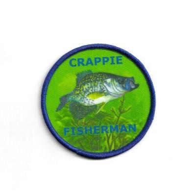 China Pumpkinseed het Ijzer van het de Sublimatieflard van de Visserijkleurstof op de Met de hand gemaakte Rand Merrow van Applique Te koop