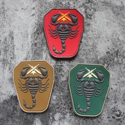 Cina Toppa tattica delle toppe del PVC di morale dell'esercito militare su ordinazione di gomma dello scorpione in vendita