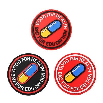 Cina Il PVC della pillola della medicina rattoppa le toppe del gancio e del ciclo del PVC dei distintivi per il rivestimento in vendita