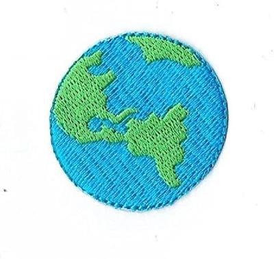 Cina Ferro su ordinazione del mondo del pianeta Terra sul confine blu ricamato di Merrow delle toppe del distintivo in vendita