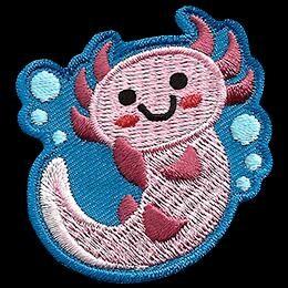 China Hierro personalizado en parches bordados Parches de bordado Axolotl extremadamente duraderos en venta