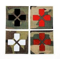 China Custom Reflective Cross Medic Patch IR Tactical Multicam Embroidered Morale Patch 50pcs for sale