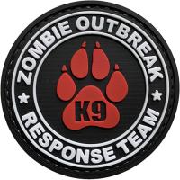China Custom Rubber PVC Patch 90mm Diameter Velcro Backing Durable Tactical Morale Patch for sale