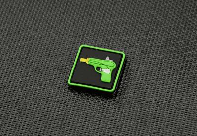 Cina Toppa del PVC migliorata toppe di gomma su ordine della pistola di acqua di Emoji 3D in vendita