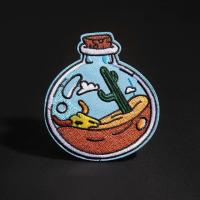 China Fabric Durable Threads Custom Embroidered Patch Merrowed Border for sale