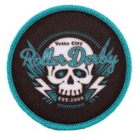 China Custom Dye Sublimation Printed Patch Heat Transfer Fabric Blank Patch 100pcs MOQ for sale